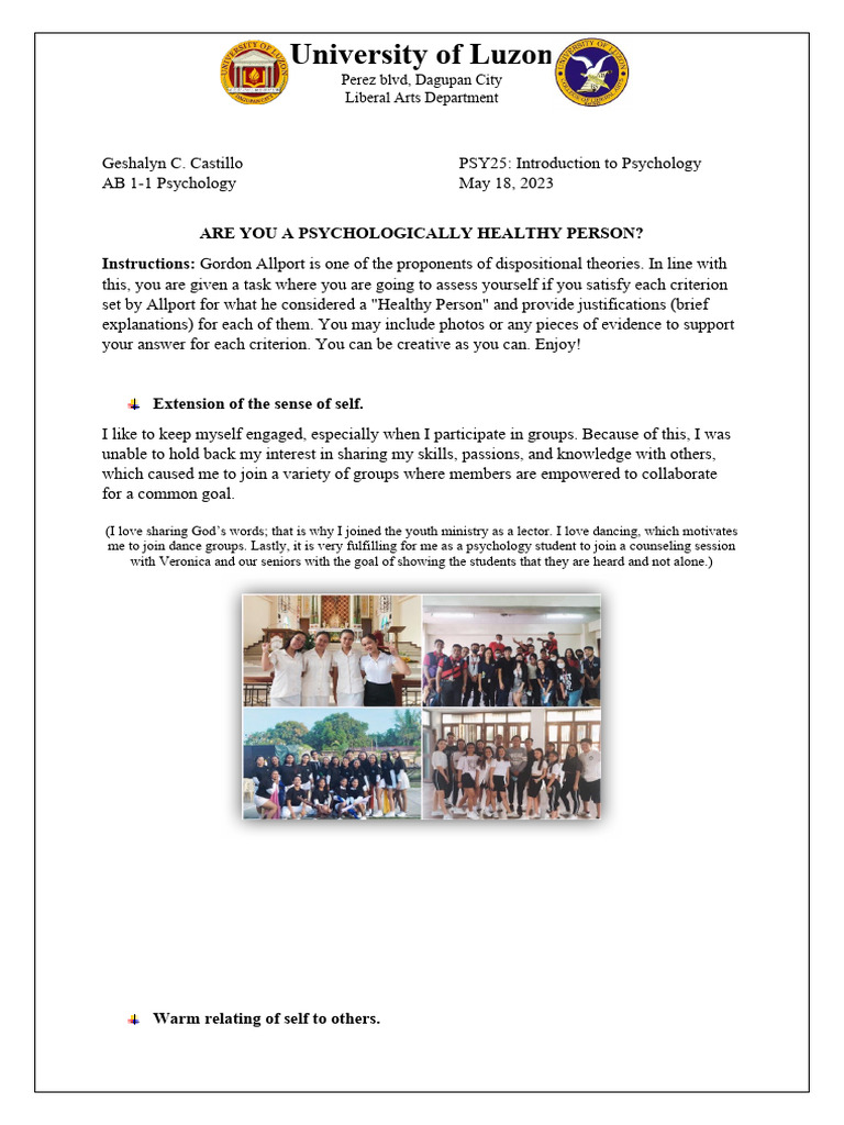 Are You A Psychologically Healthy Person | Download Free PDF ...