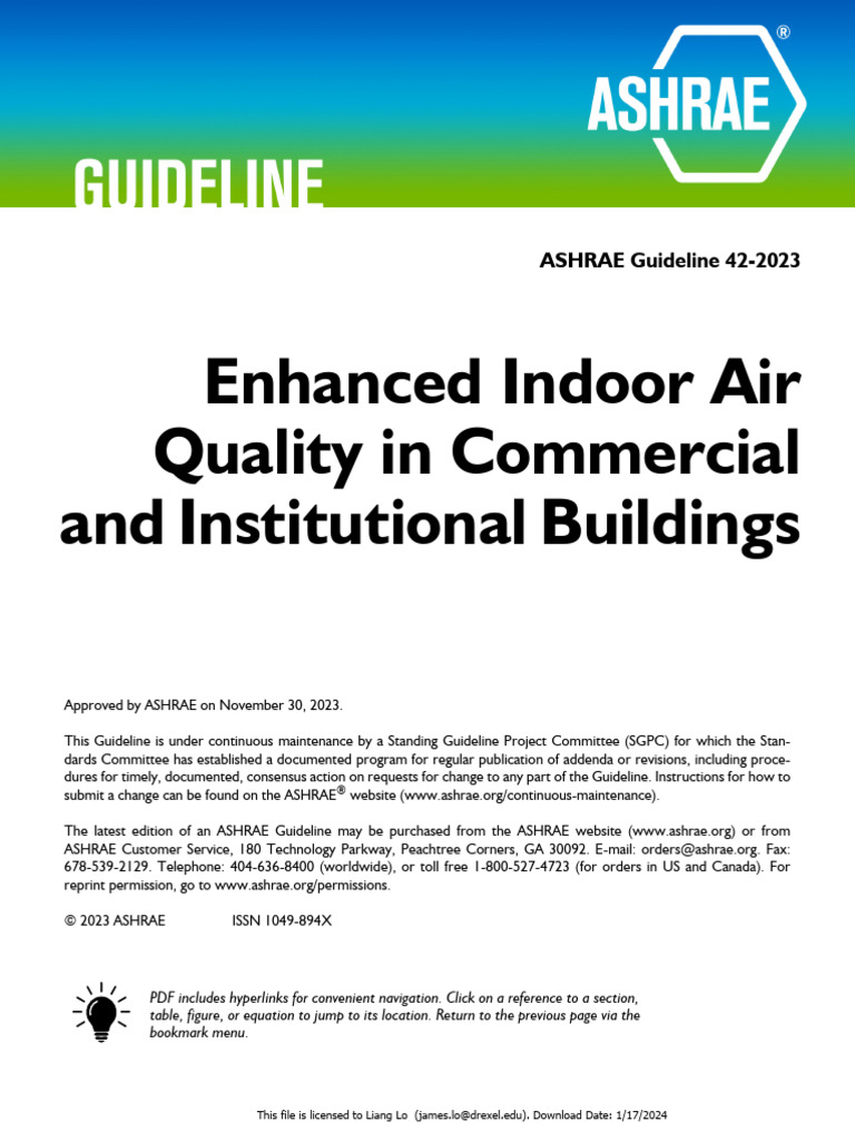 ASHRAE Guideline 42-2023 | Download Free PDF | Particulates | Air Pollution