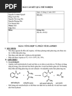 BÁO CÁO TH C HÀNH HÓA H U CƠ Bài 3 T NG H P Aspirin NHUNG | PDF