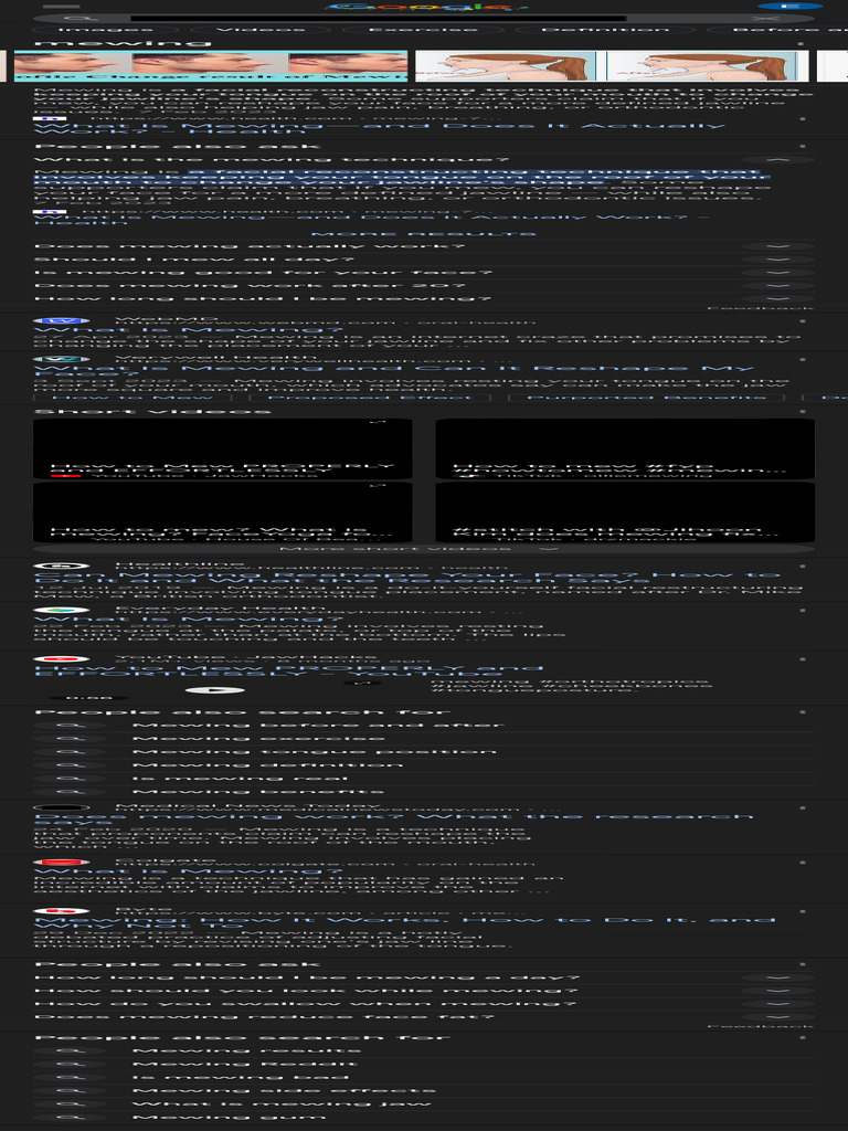 mewing - Google Search | PDF | Mouth