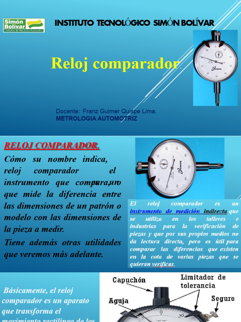El Reloj Comparador. | PDF | Reloj | Metrología