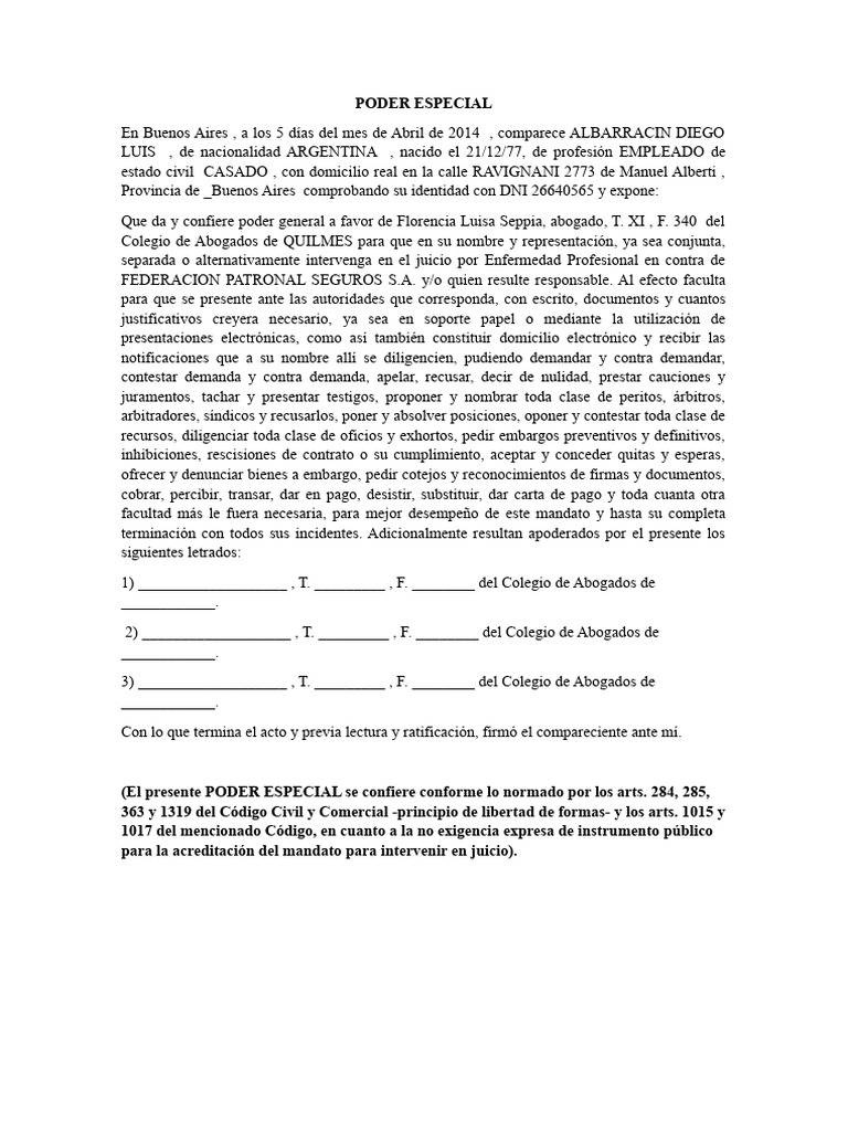 PODER ESPECIAL | PDF