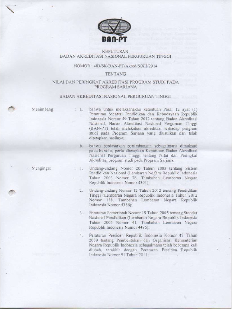 SK Akreditasi GF | PDF