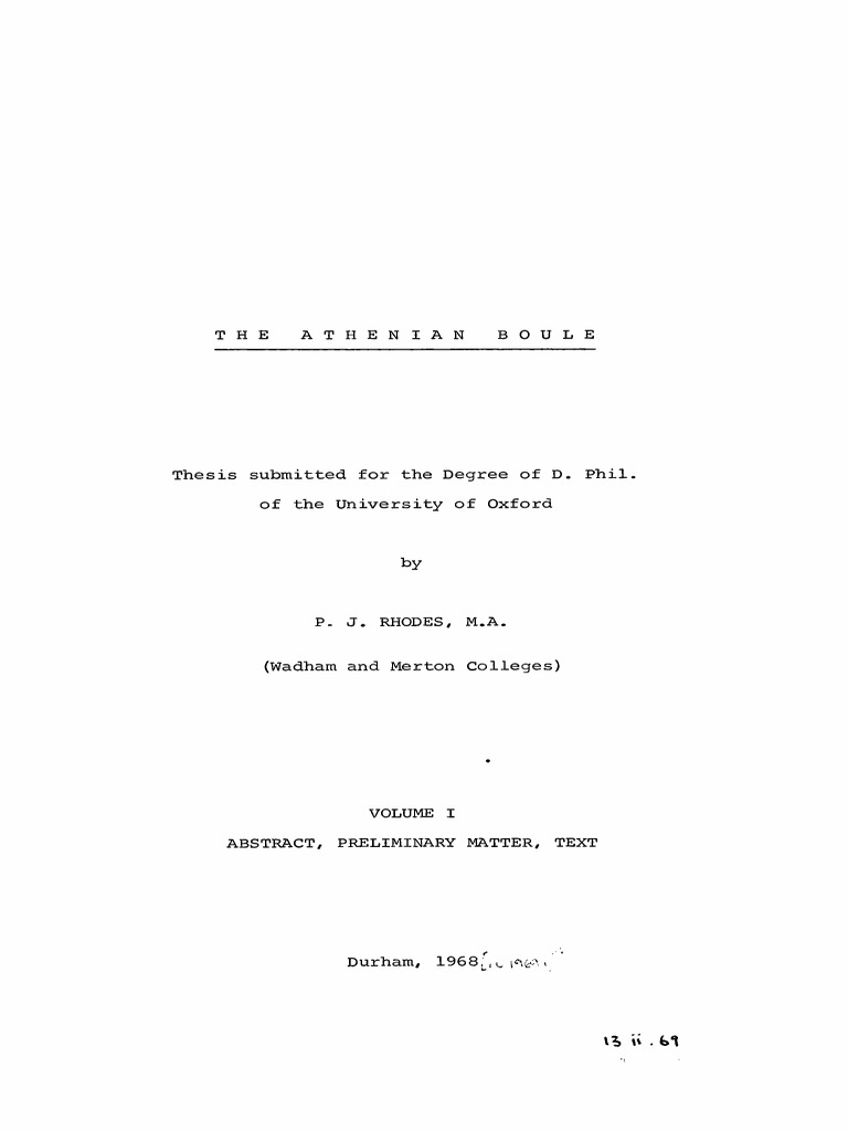 Rhodes, Peter J. The Athenian Boule | PDF | Ancient Athens | Greek City ...