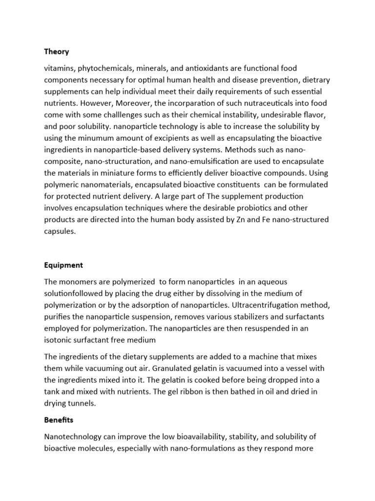 Dietary Supplement Script | PDF | Dietary Supplements | Nutrients