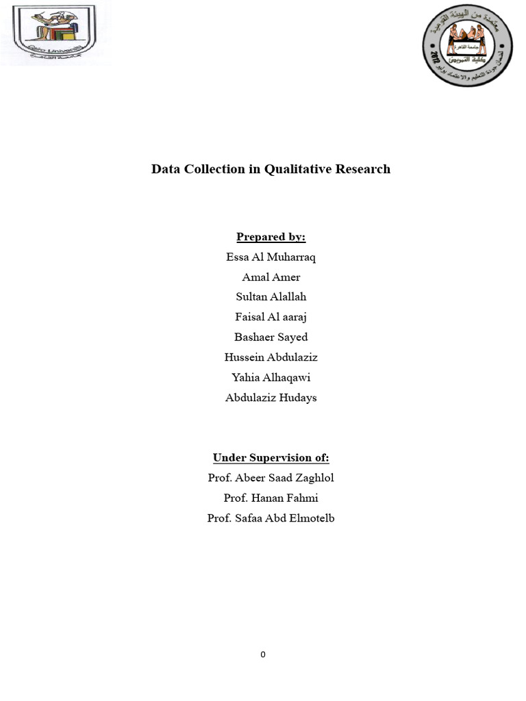 5- Data Collection | PDF | Focus Group | Survey Methodology