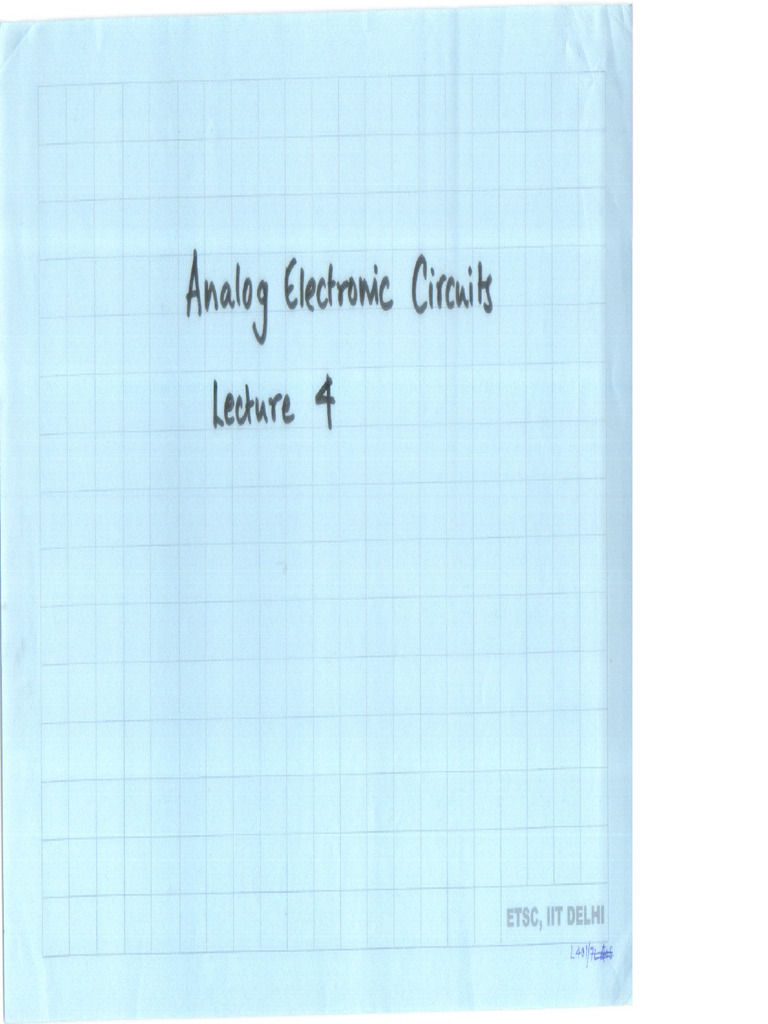 Analog Circuit Lec4 | PDF