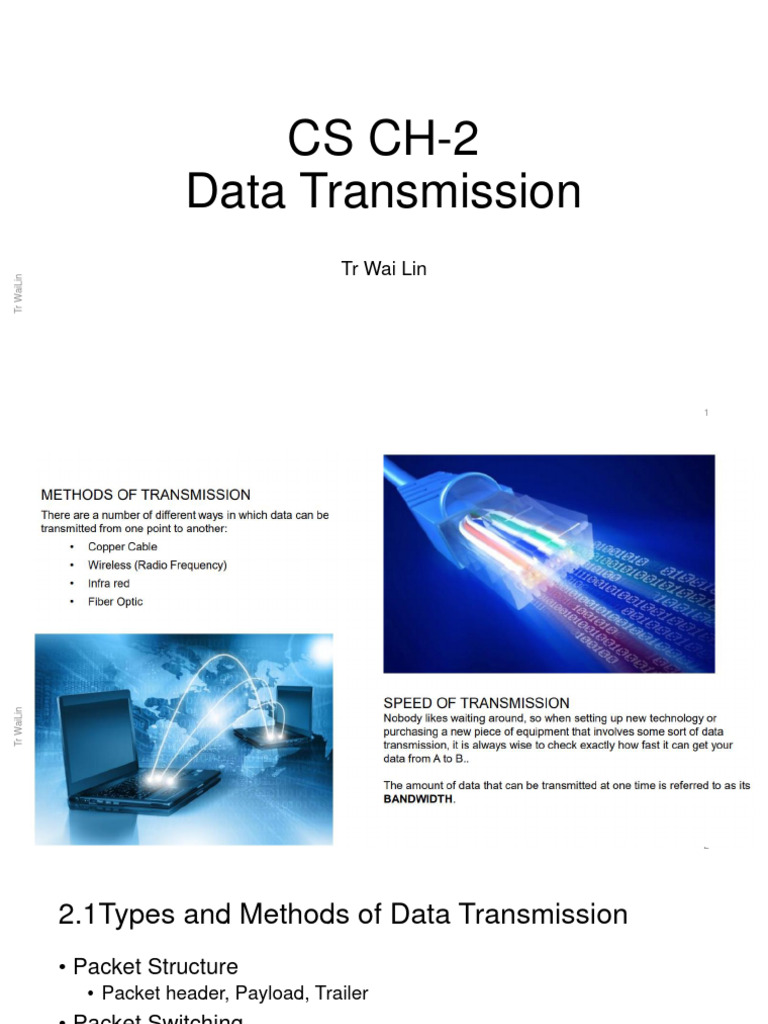 CIE CS CH2 Data Transmission | PDF | Duplex (Telecommunications) | Network Packet