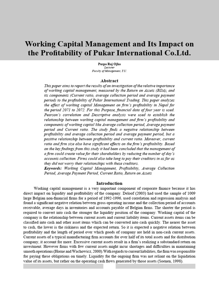 20872 | PDF | Working Capital | Inventory