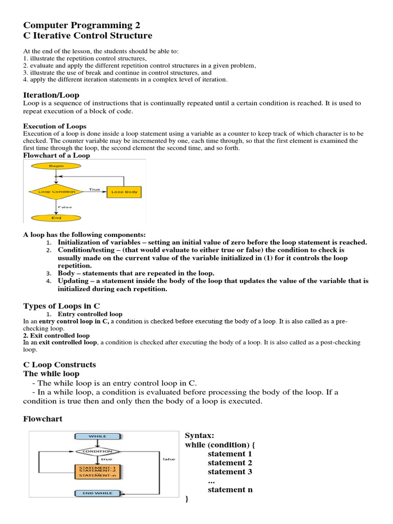 Iterative Control Structure | PDF | Control Flow | Applied Mathematics