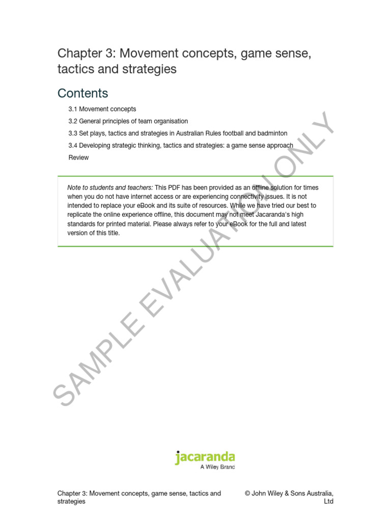 3 Movement Concepts, Game Sense, Tactics and Strategies PDFDrive | PDF ...