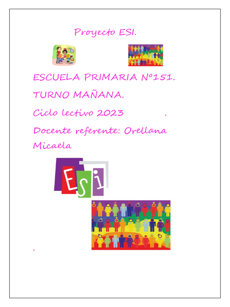 proyecto esi noviembre | PDF | Educación sexual | Escuelas