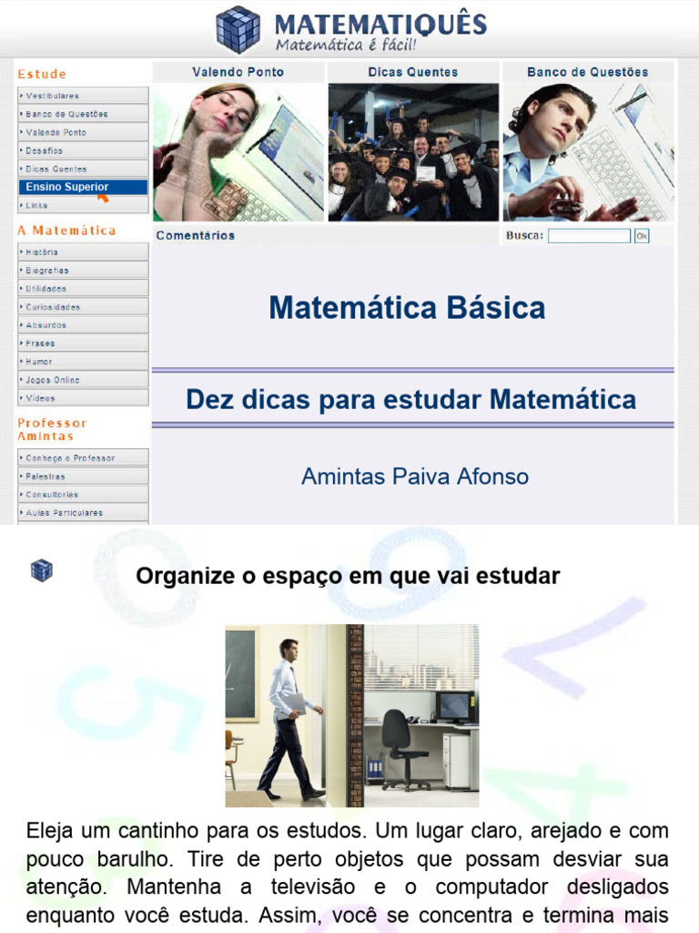 10 Dicas para Estudar Matemática | PDF | Autoajuda