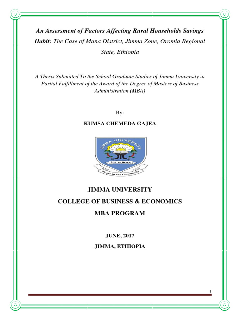 Kumsa Thesis - After Defence Final | PDF | Logistic Regression ...
