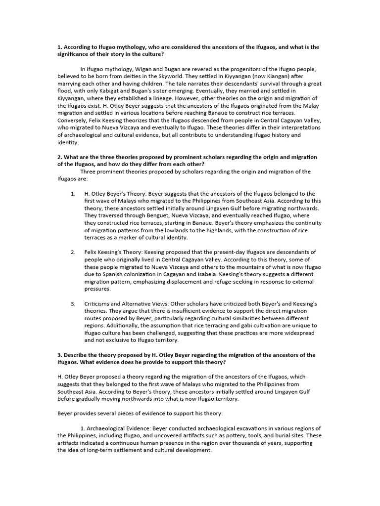 Culture and Traditions of The IFUGAO People | PDF | Rituals | Courtship