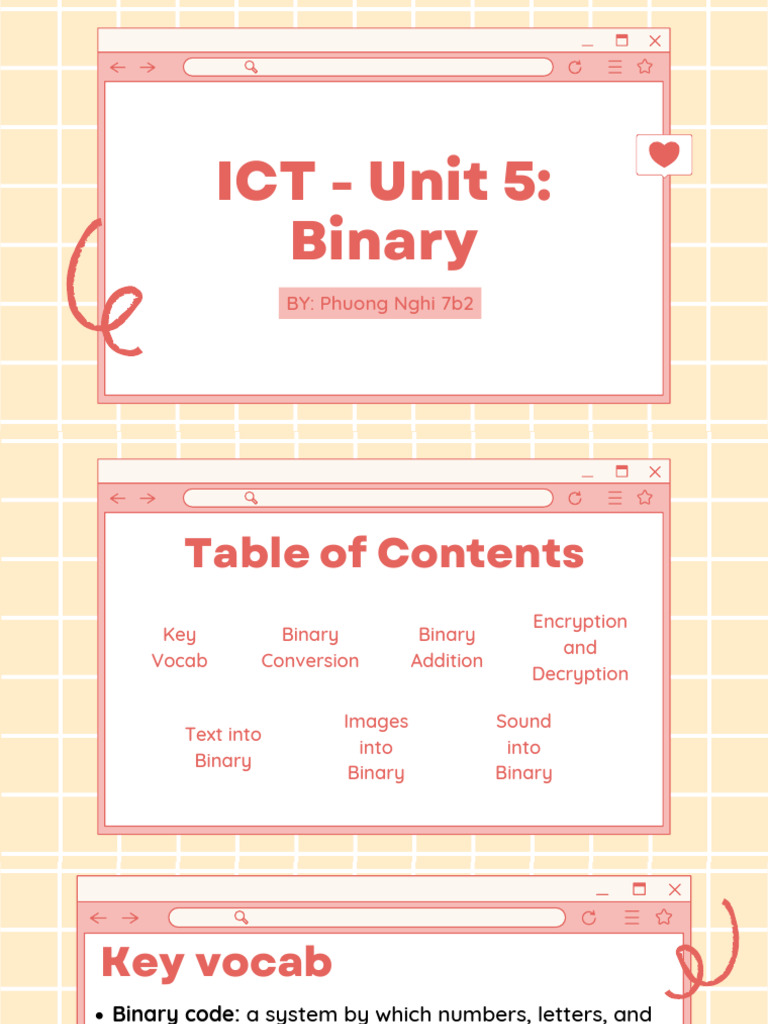 ICT - Unit 5 Binary | PDF | Decimal | Encryption