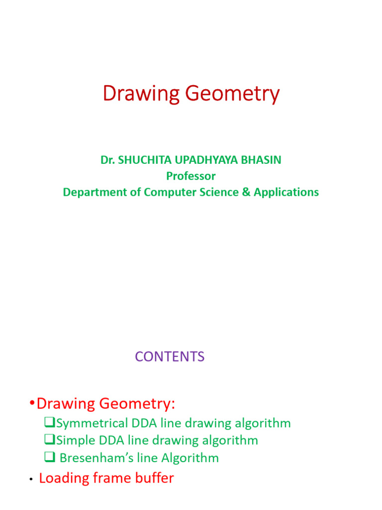 Geometry Drawing Algorithms | PDF | Line (Geometry) | Geometry