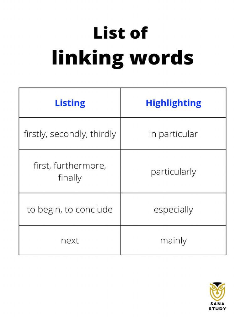 List of Linking Words | PDF