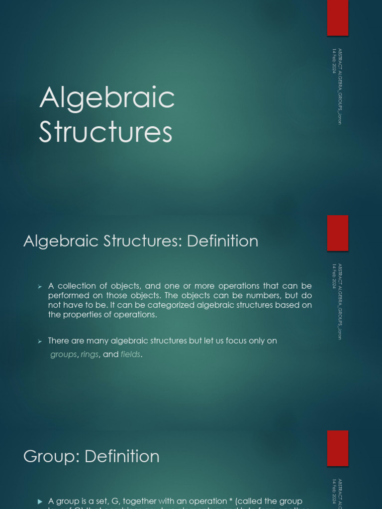 Algebraic-Structures GROUPS Feb-13 | PDF | Group (Mathematics) | Integer