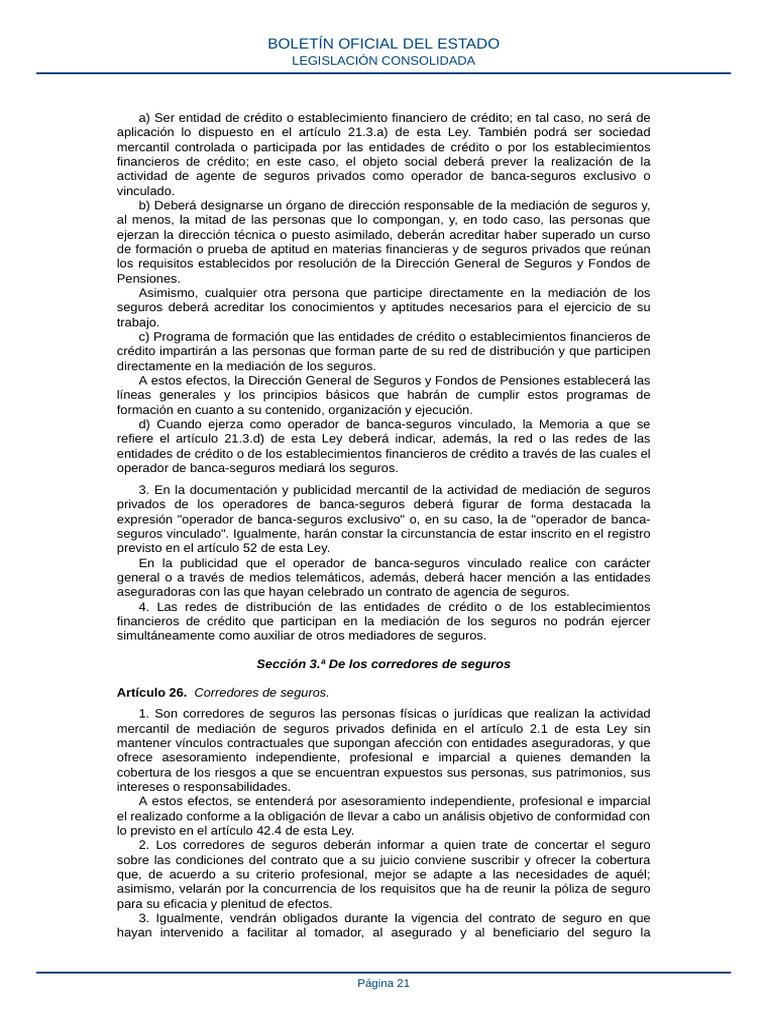21 - PDFsam - LEY 26 - 2006 17 Julio de Mediación de Seguros y Reaseguros Privados | PDF ...