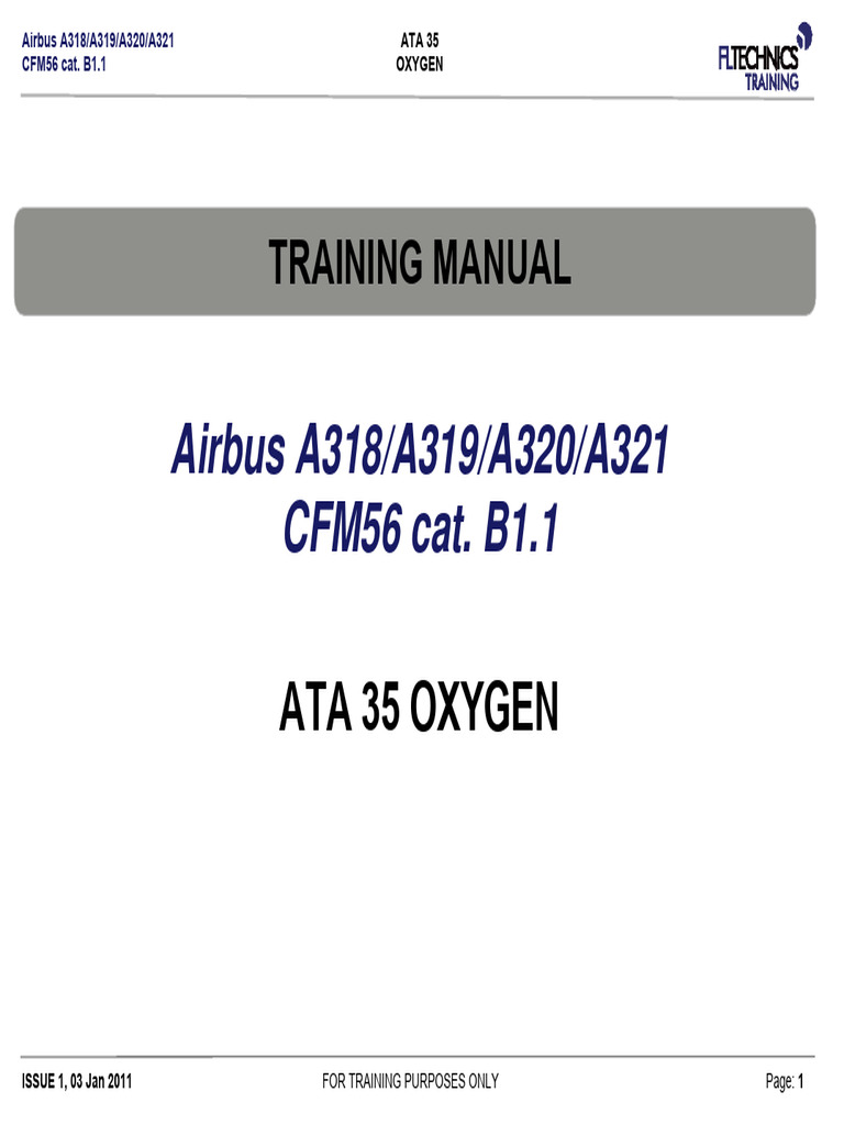 A320 ATA 35 Oxygen System Manual | PDF