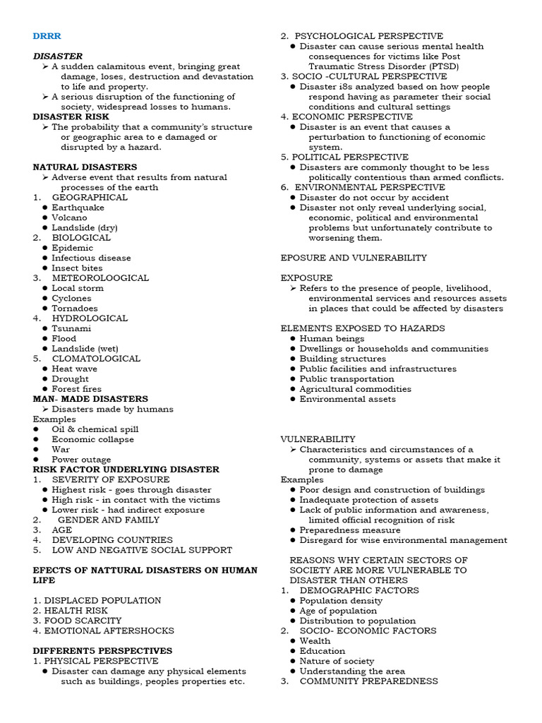 Drrr-Reviewer 090618 | PDF | Volcano | Natural Disasters