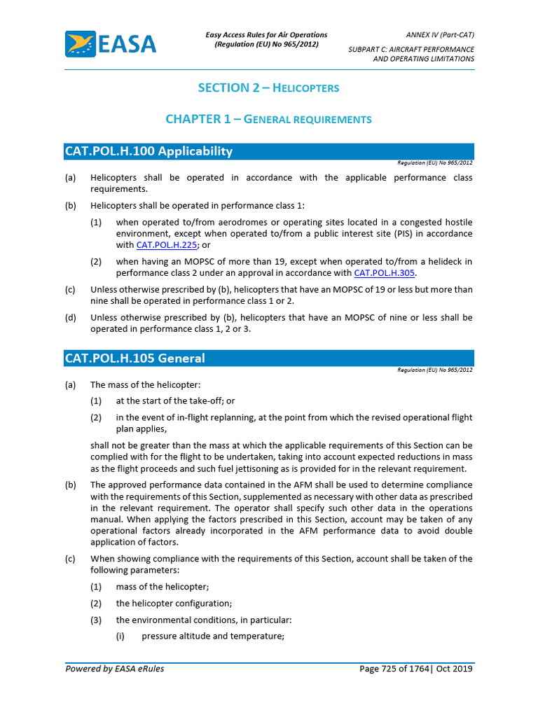 Helicopter Performance EASA | PDF | Instrument Flight Rules | Takeoff
