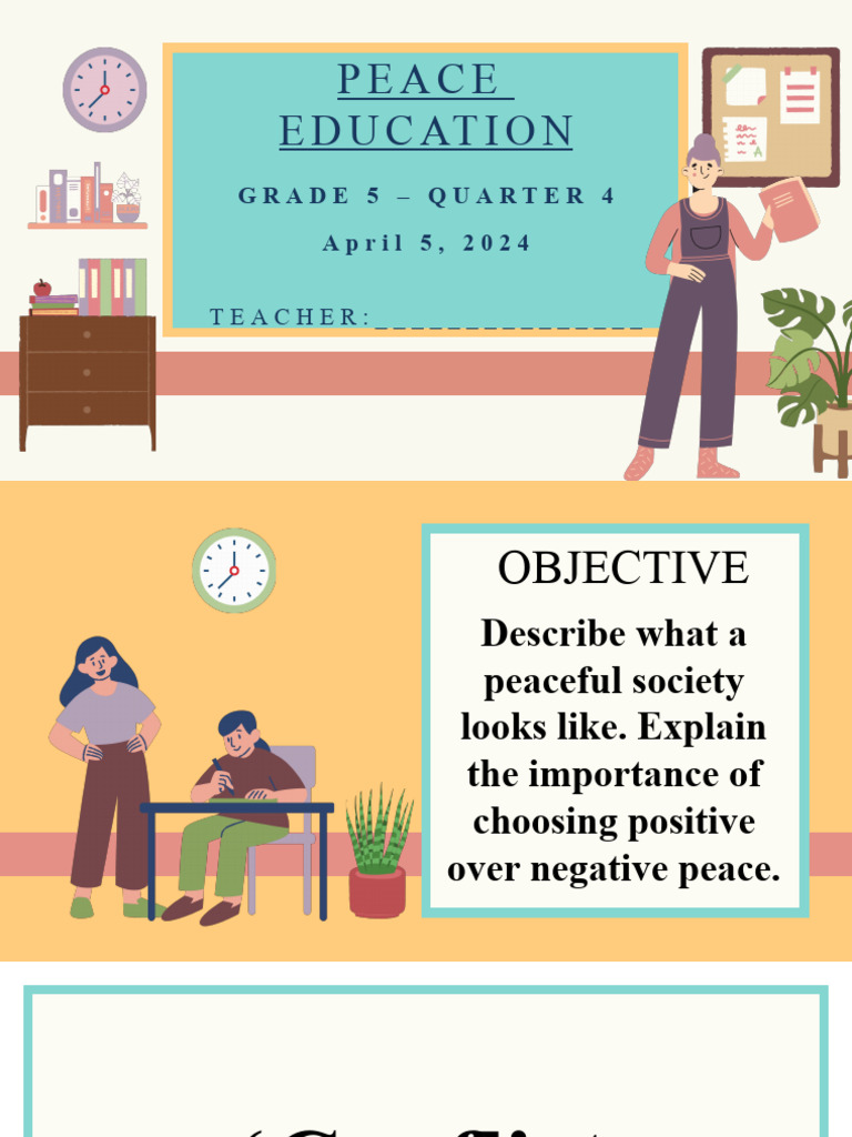 Grade 5 Peace Education Lesson Plan | PDF | Peace | Violence