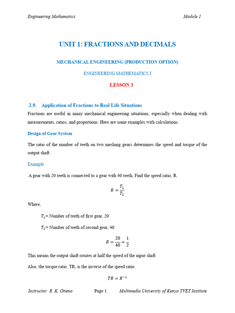 Lesson 3 For Engineering Mathematics I Production | PDF ...