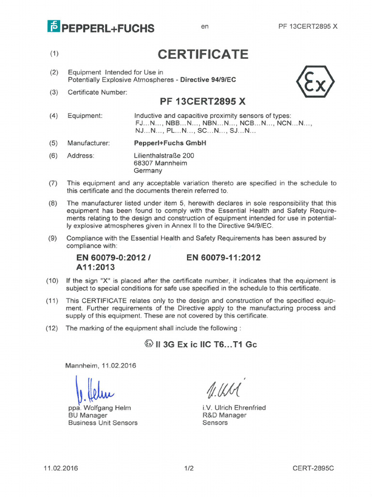 ATEX Certificate | PDF