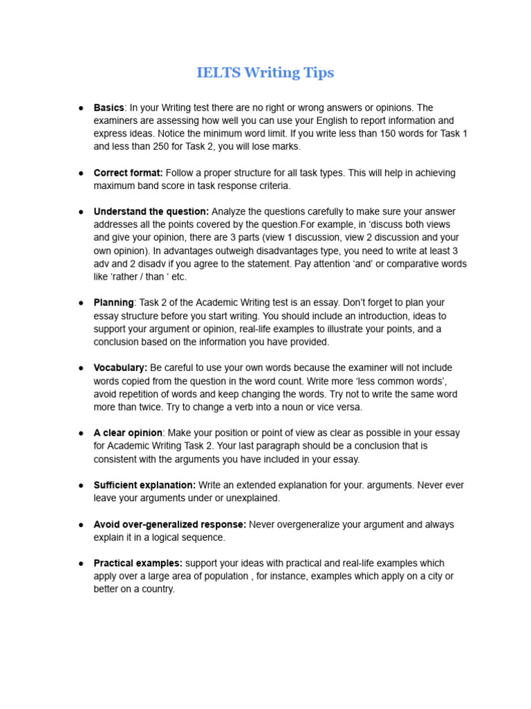Writing Tips - Extended Version | PDF | Argument | Essays