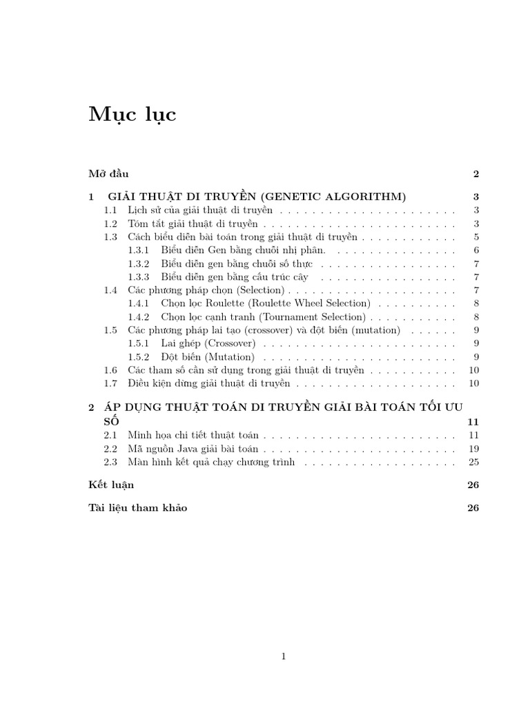 Giai Thuat Di Truyen Va Ung Dung | PDF