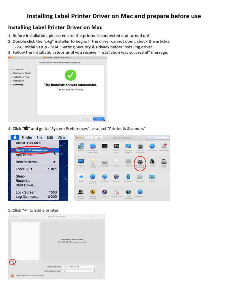 Mac Driver Installation for Label Printer | PDF | Computers | Business