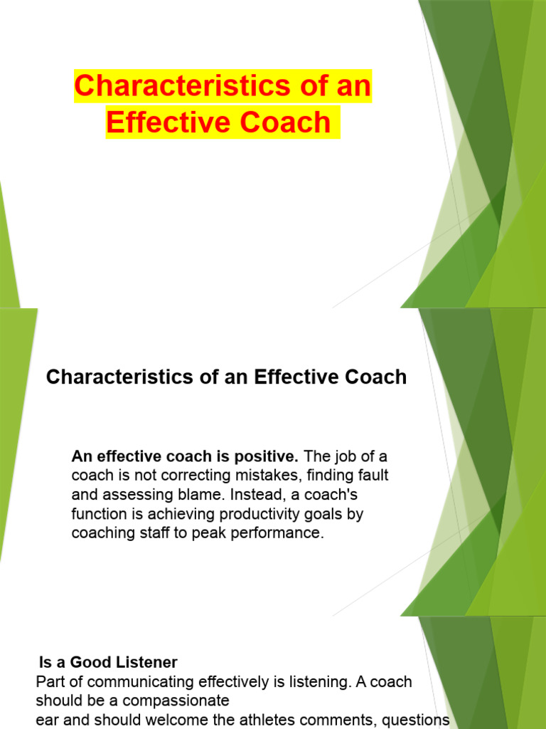 Traits of an Effective Coach | PDF | Cognition | Social Psychology