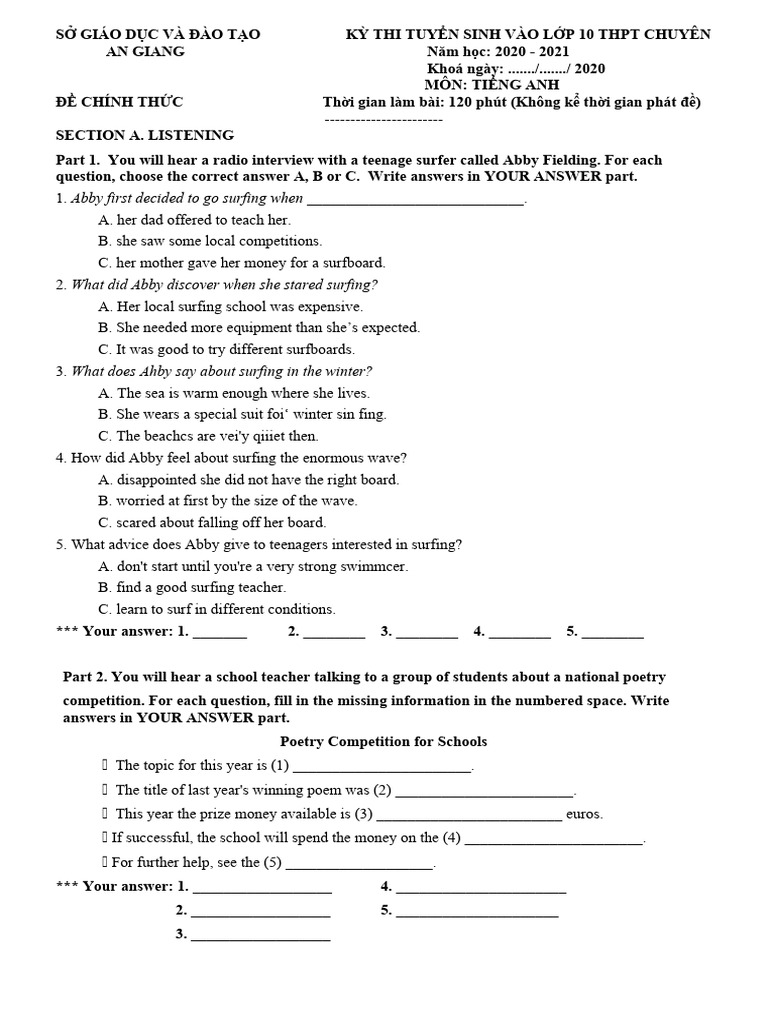 TS 10 (20-21) - TNH - Chuyen | PDF | Photograph | Imaging