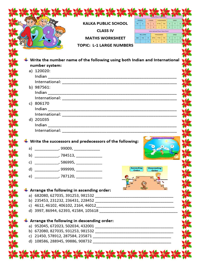 Class-4 Maths1 | PDF | Naming Conventions | Mathematical Concepts