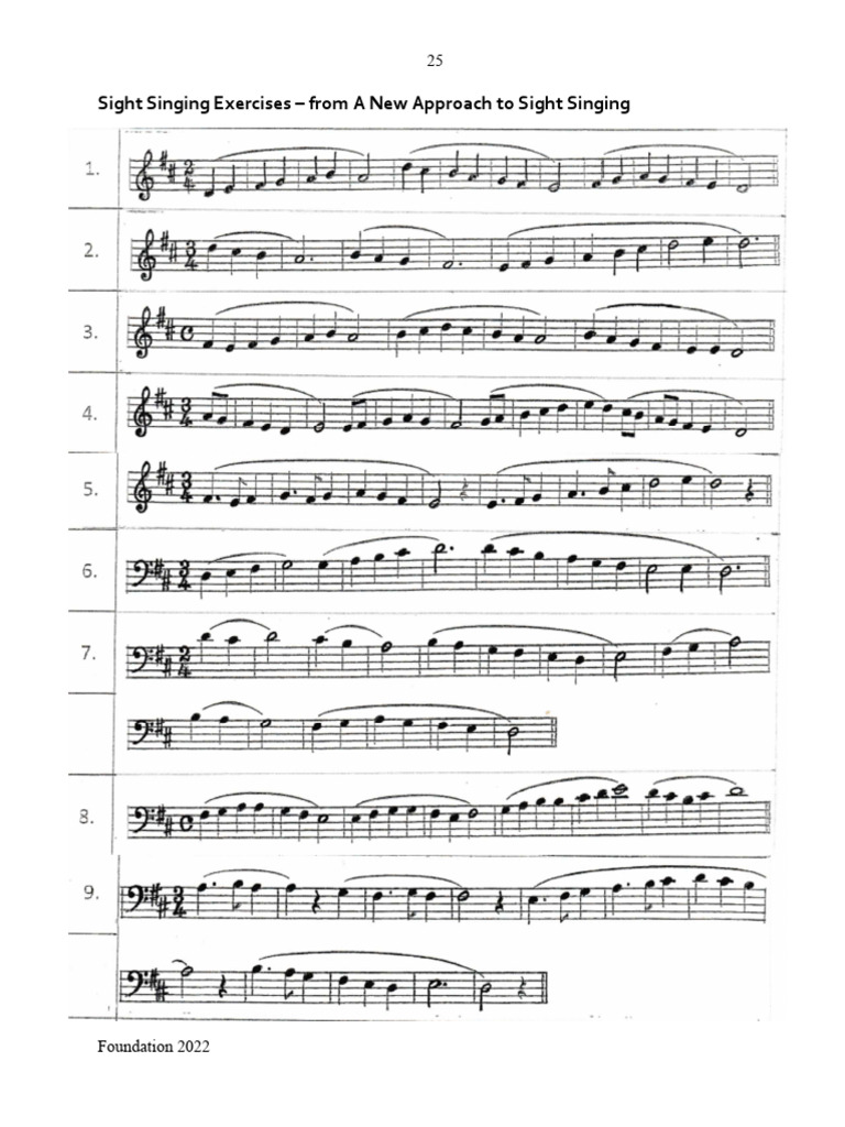 2023-09-18 Sight Singing | PDF