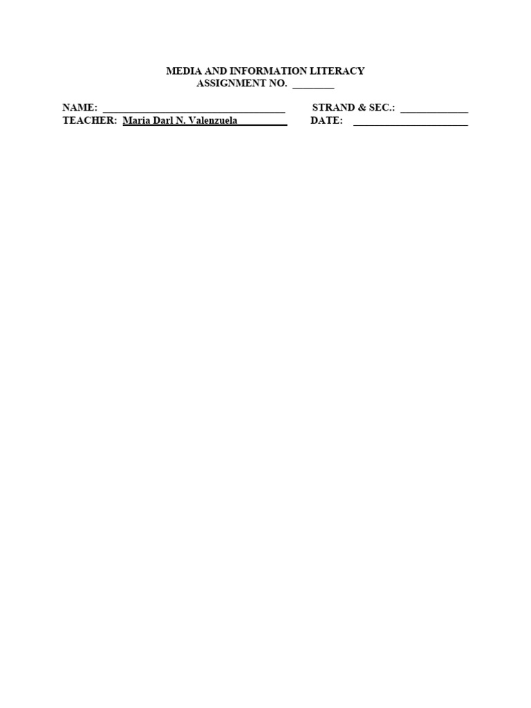 Media and Information Literacy | PDF