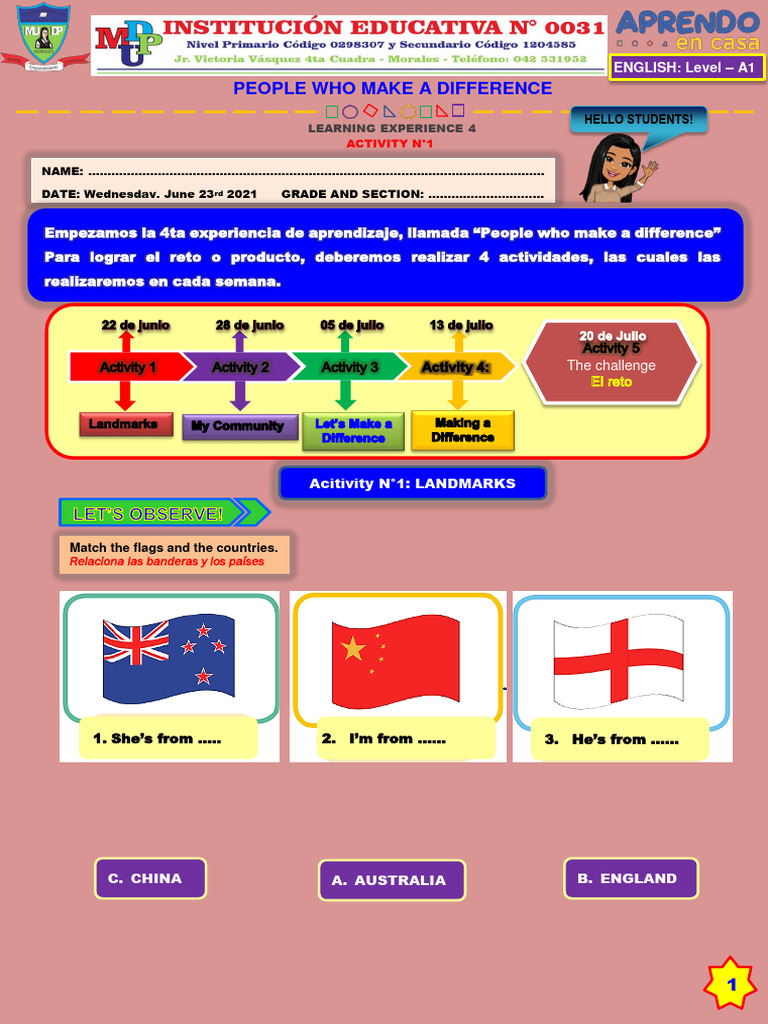 1° CLASS- 4th Grade (2) | PDF