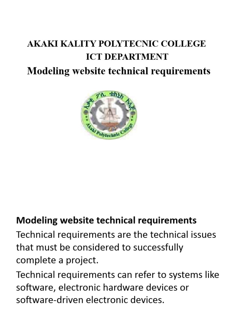 Modelling Website Technical Requirements | PDF | Dynamic Web Page | Computer Hardware