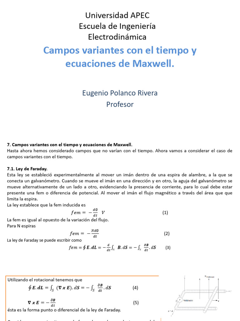 Leyes de Maxwell | PDF | Ecuaciones de Maxwell | Campo magnético