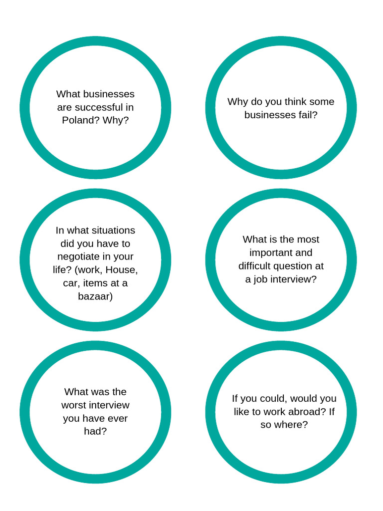 Job Interview Cards | Download Free PDF | Job Interview | Psychological ...