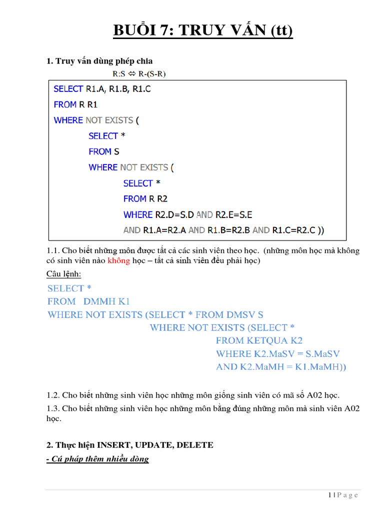 CSDL Thuc-Hanh Buoi-7 | PDF