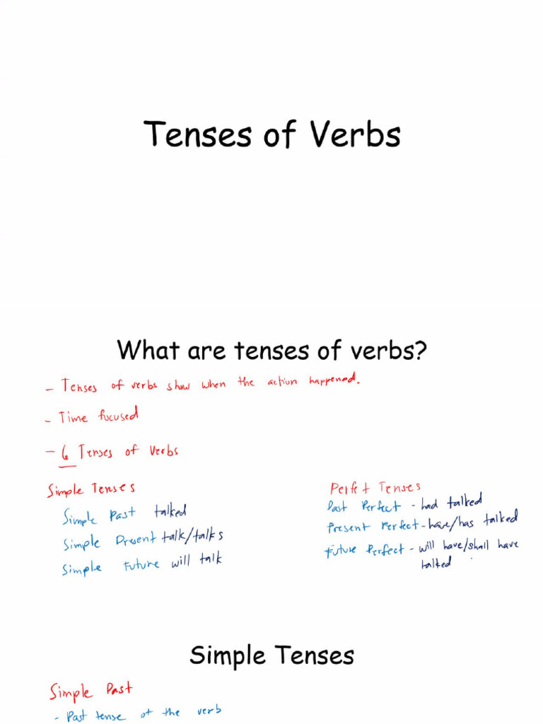 Verb Tenses | PDF