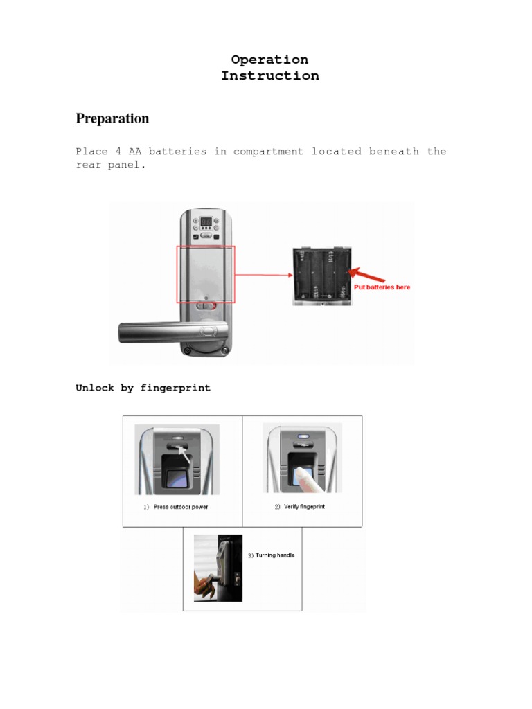 Operation Instructions | PDF