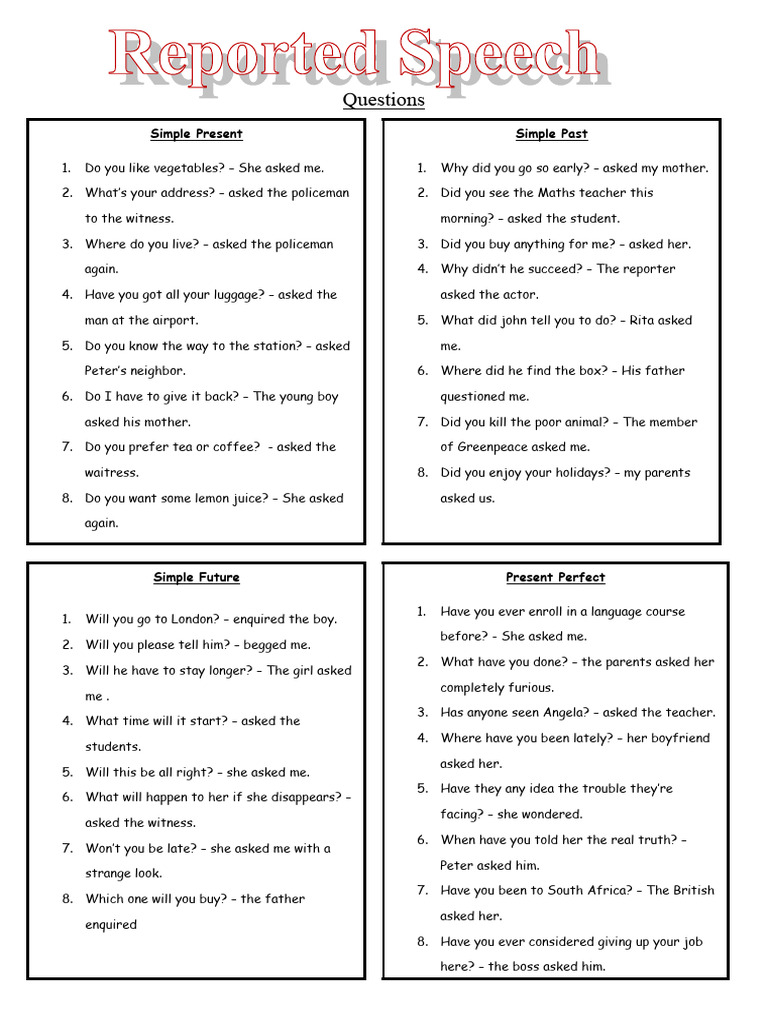 Reported Speech Activities Promoting Classroom Dynamics Group Form ...