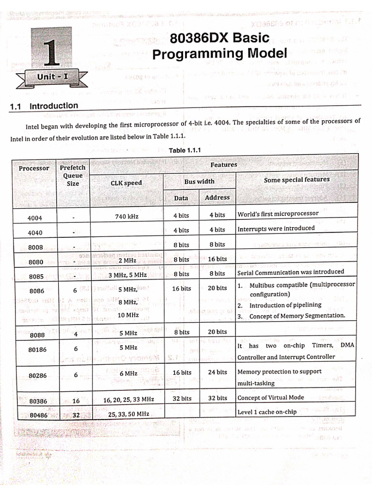 Microprocessor Unit 1&2 | PDF