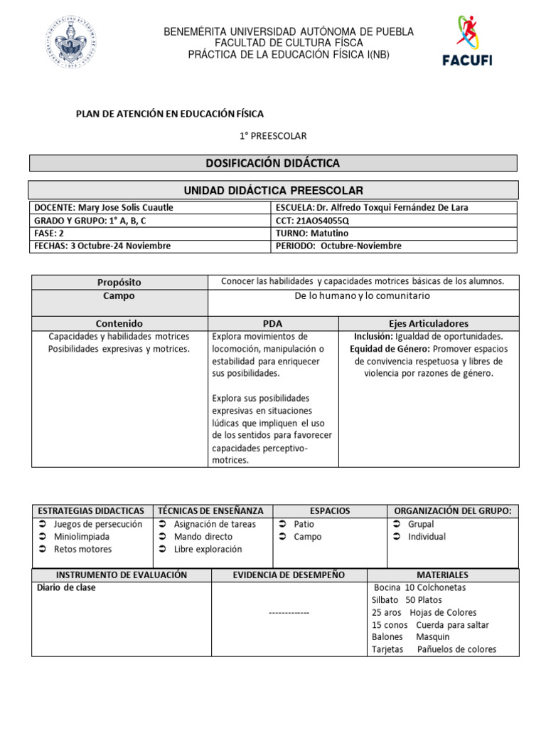 Plan de Clases 1°preescolar | PDF | Educación de la primera infancia