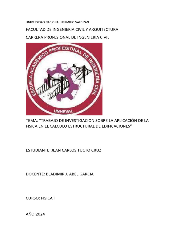 Física en Cálculo Estructural Civil | PDF | Ingeniería | Ingeniería estructural