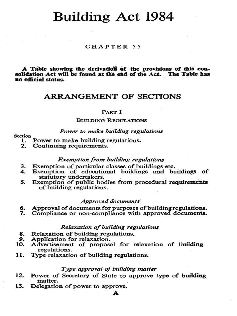 2 - The Building Act 1984 | PDF | Justice | Crime & Violence